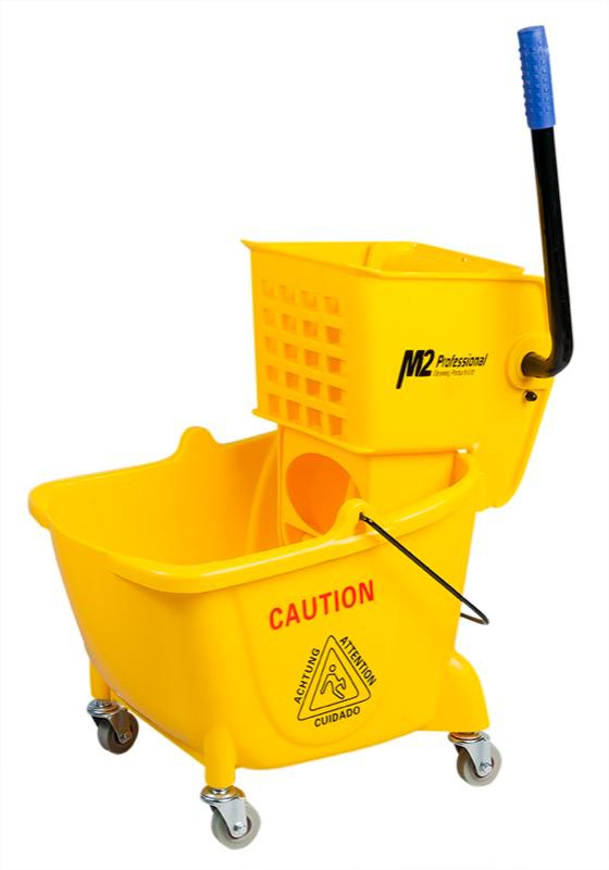 26 Qt. Side Press Wringer and Janitorial Mop Bucket Combo