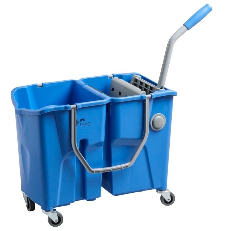 Duo-Chamber Mop Bucket With Speed Wringer
